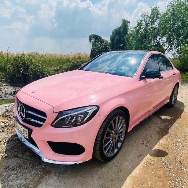 Wrap Đổi Màu Xe Mercedes C200 Màu Hồng Chính Hãng Teckwrap đa phong cách