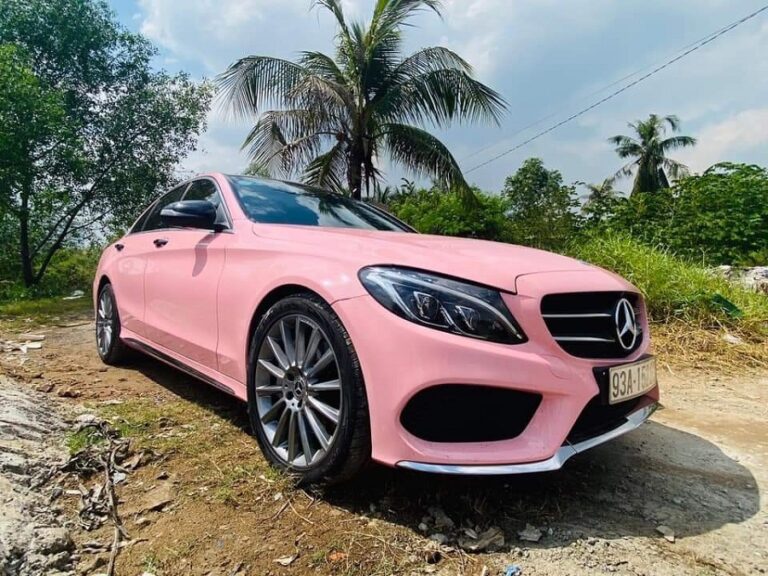 Wrap Đổi Màu Xe Mercedes C200 Màu Hồng Chính Hãng Teckwrap đa phong cách