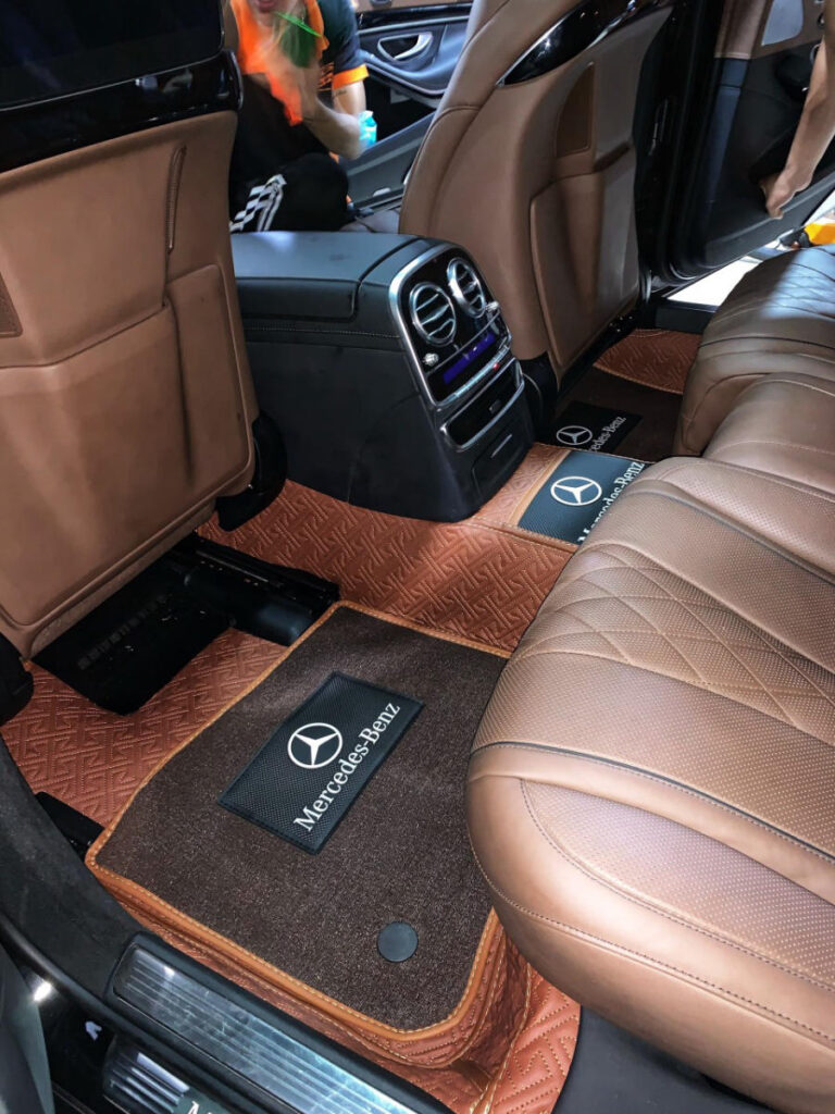 Thảm Lót Sàn Mercedes S450 360 Độ Da Bò Cao Cấp